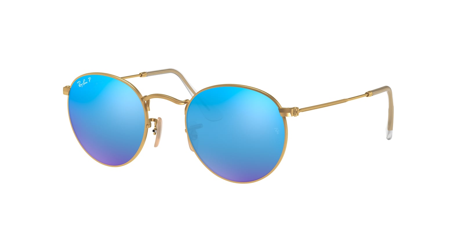 Ray-Ban RB3447 ROUND METAL Sunglasses | 919631 Legend Gold / g-15 green ...