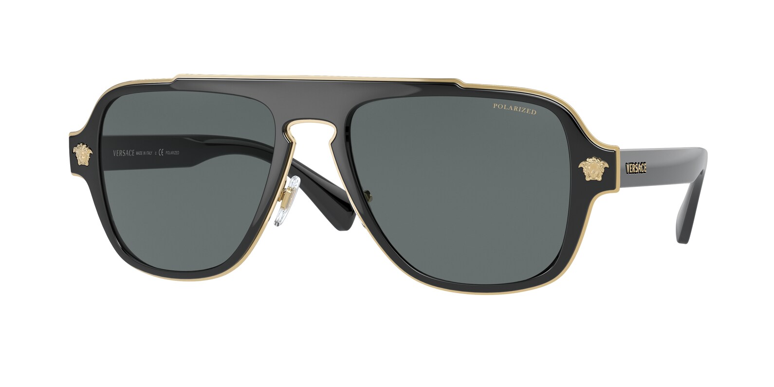 Versace VE2199 - Sunglasses | 100281 Black / dark grey - polar Lens 56 ...