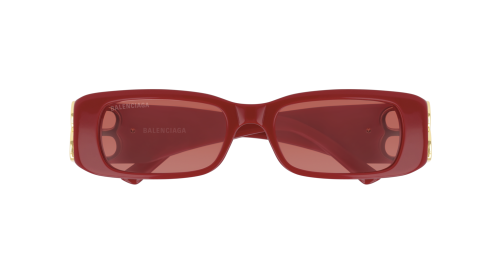 Balenciaga BB0096S Sunglasses | Red/GOLD 003 / Red None Lens 51-18-130 ...