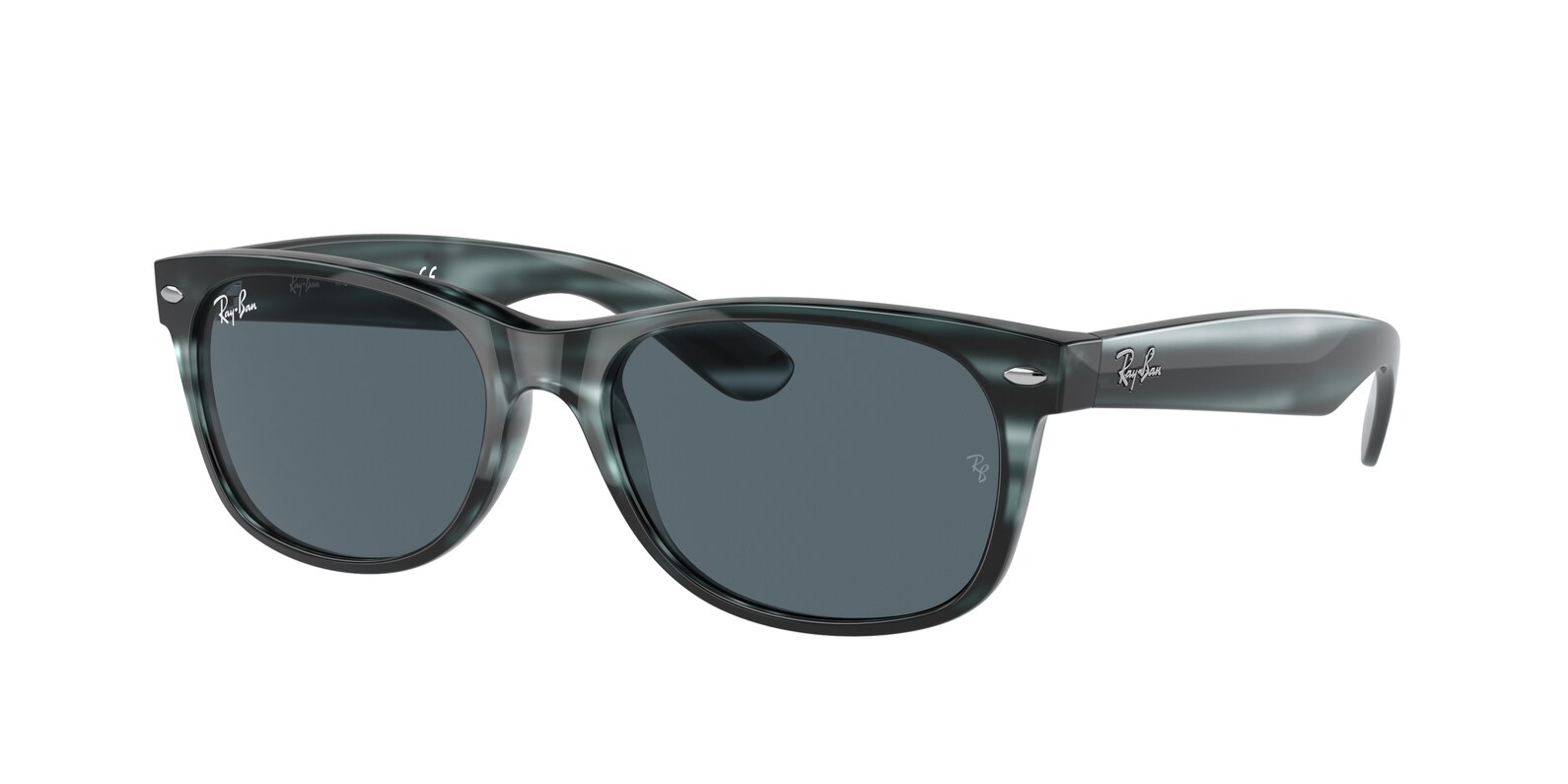 Ray-Ban RB2132 NEW WAYFARER Sunglasses | 601S78 Matte Black / blue ...