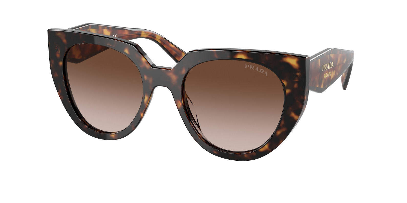 Prada PR 14WS Sunglasses | 2AU6S1 Tortoise / brown gradient Lens 52-20 ...