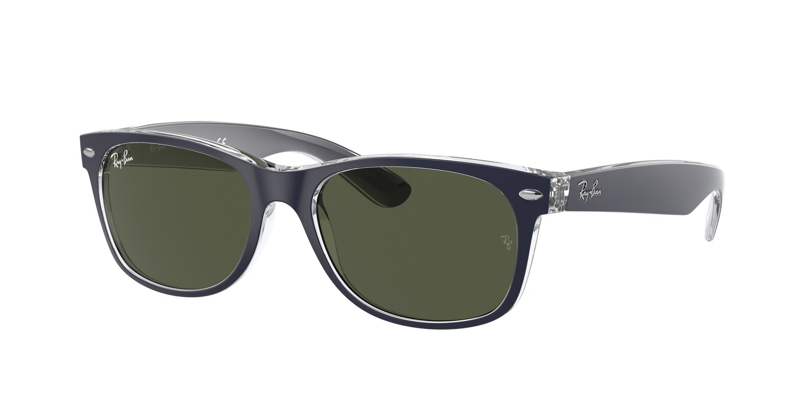 Ray-Ban RB2132 NEW WAYFARER Sunglasses | 875 Black ON Beige / g-15 ...