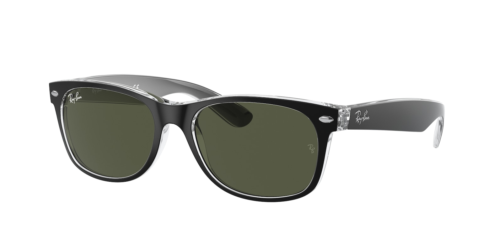 Ray-Ban RB2132 NEW WAYFARER Sunglasses | 710/51 Light Havana / clear ...