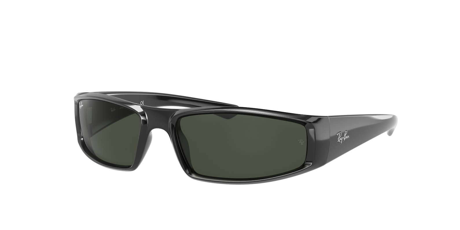 Ray-Ban RB4335 Sunglasses | 601/71 Black / Green Classic G-15 Lens 58 ...