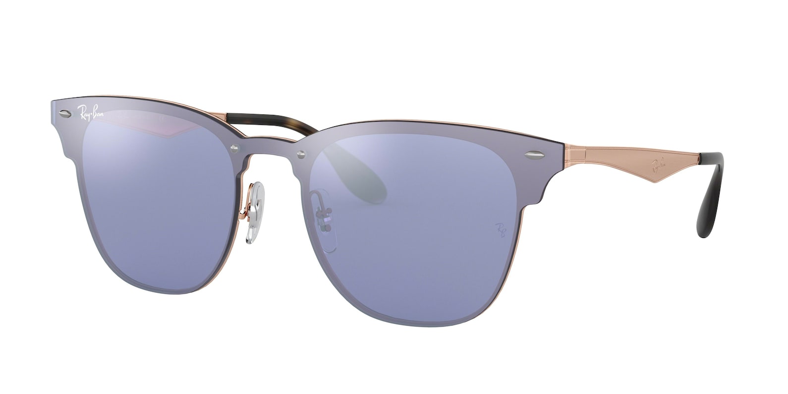 Ray-Ban RB3576N BLAZE CLUBMASTER Sunglasses | 153/11 Demi Gloss Black ...