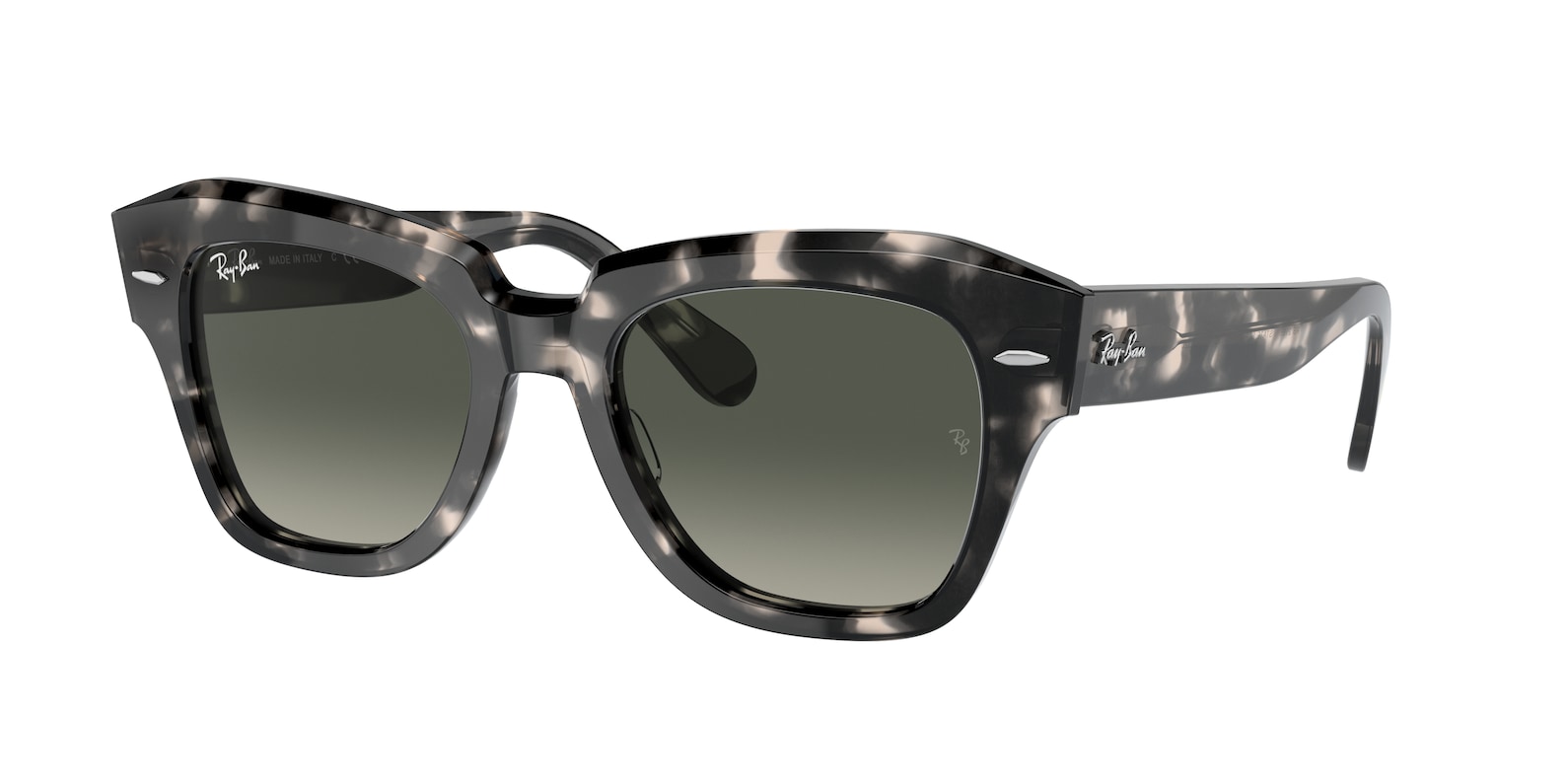 Ray-Ban RB2186 STATE STREET Sunglasses | 901/71 Black / Grey Lens 49-20 ...