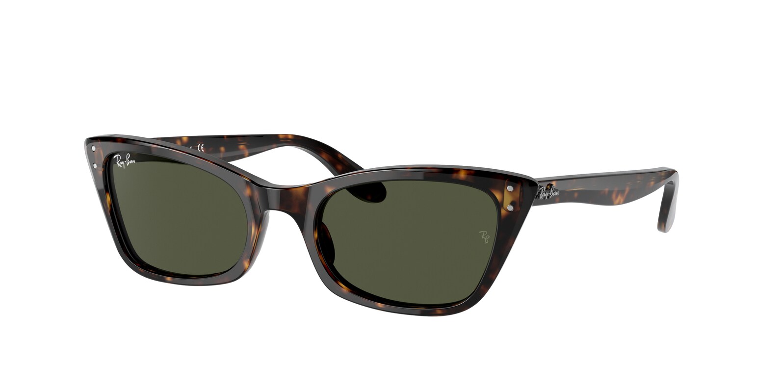 Ray-Ban RB2299 LADY BURBANK Sunglasses | 901/31 Black / Green Lens 52 ...