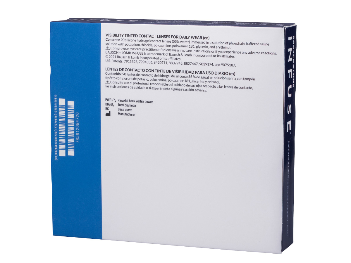 Bausch and Lomb Infuse One-Day 90 Pack Contact Lenses | Free Shipping