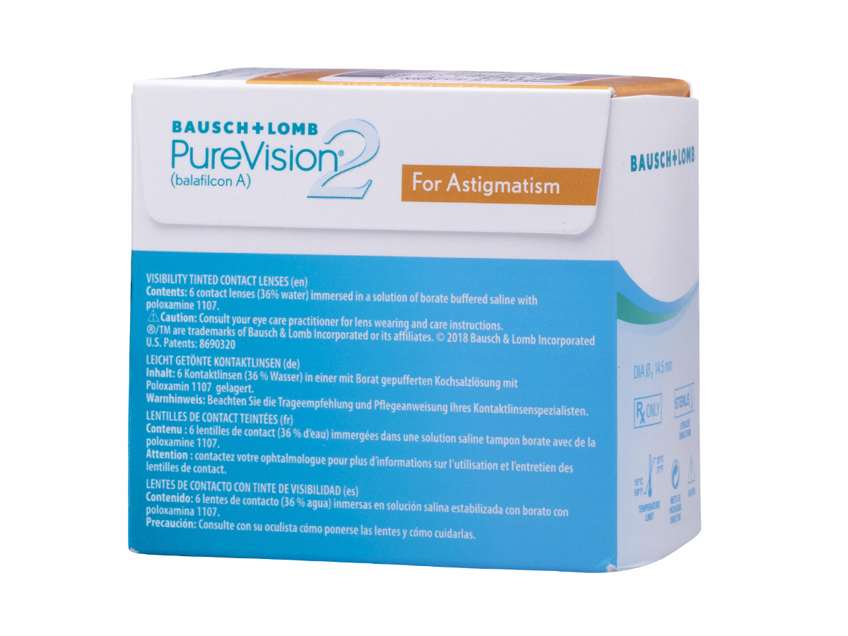 PureVision 2 For Astigmatism Contact Lenses | Free Shipping