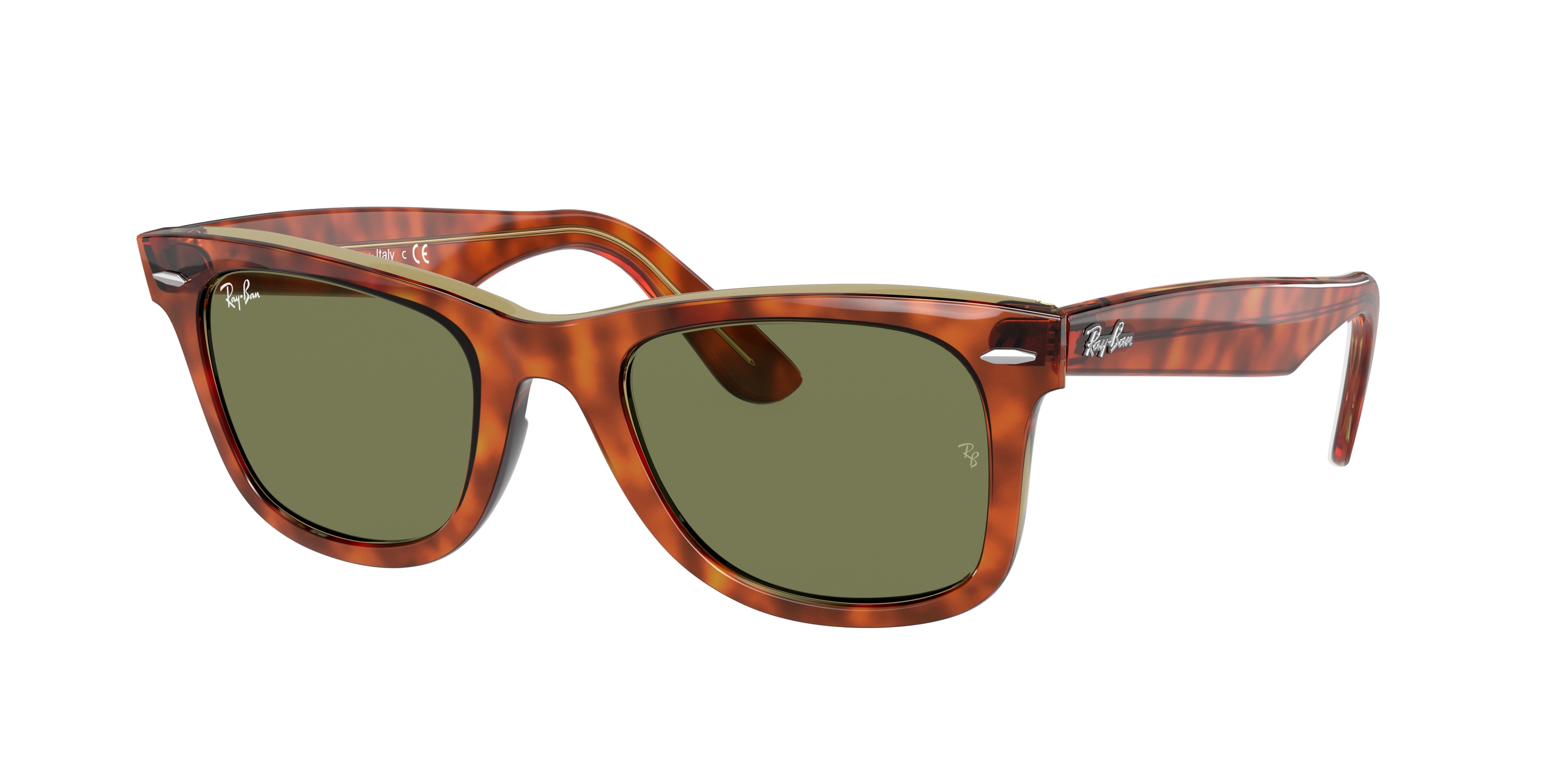 Ray-Ban RB2140 WAYFARER Sunglasses | 954 Striped Havana / Brown Lens 50 ...