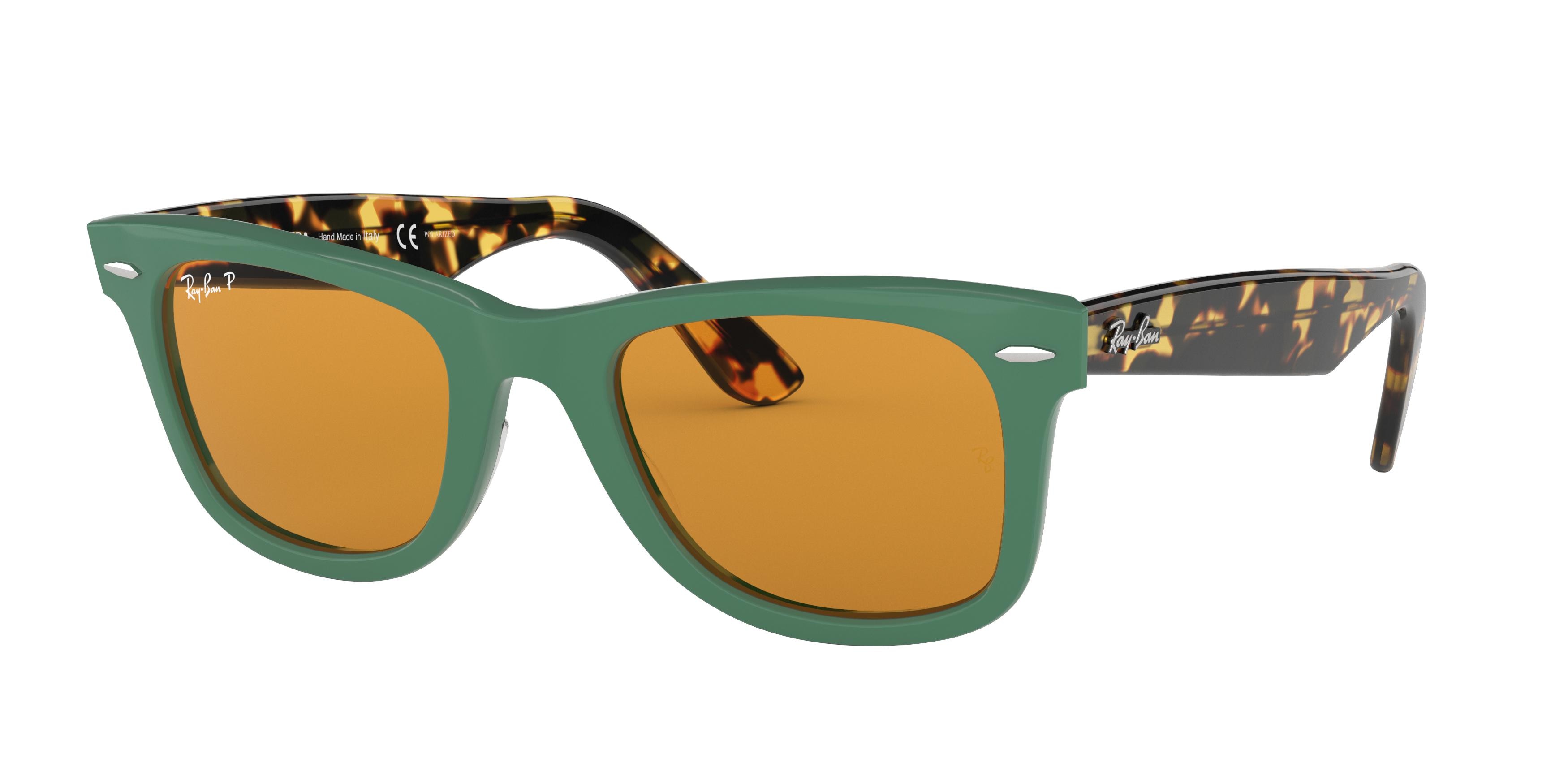 Ray-Ban RB2140 WAYFARER Sunglasses | 901 Black / Green Lens 54-18-150 ...