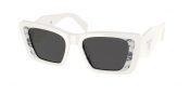Prada PR 08YSF Asian Fit Sunglasses | 1AB5S0 Black / Dark Grey Lens 51 ...