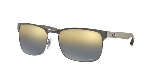 Ray-Ban RB8319CH Sunglasses | 9075J0 Gunmetal ON Matte Gunmetal / Blue ...